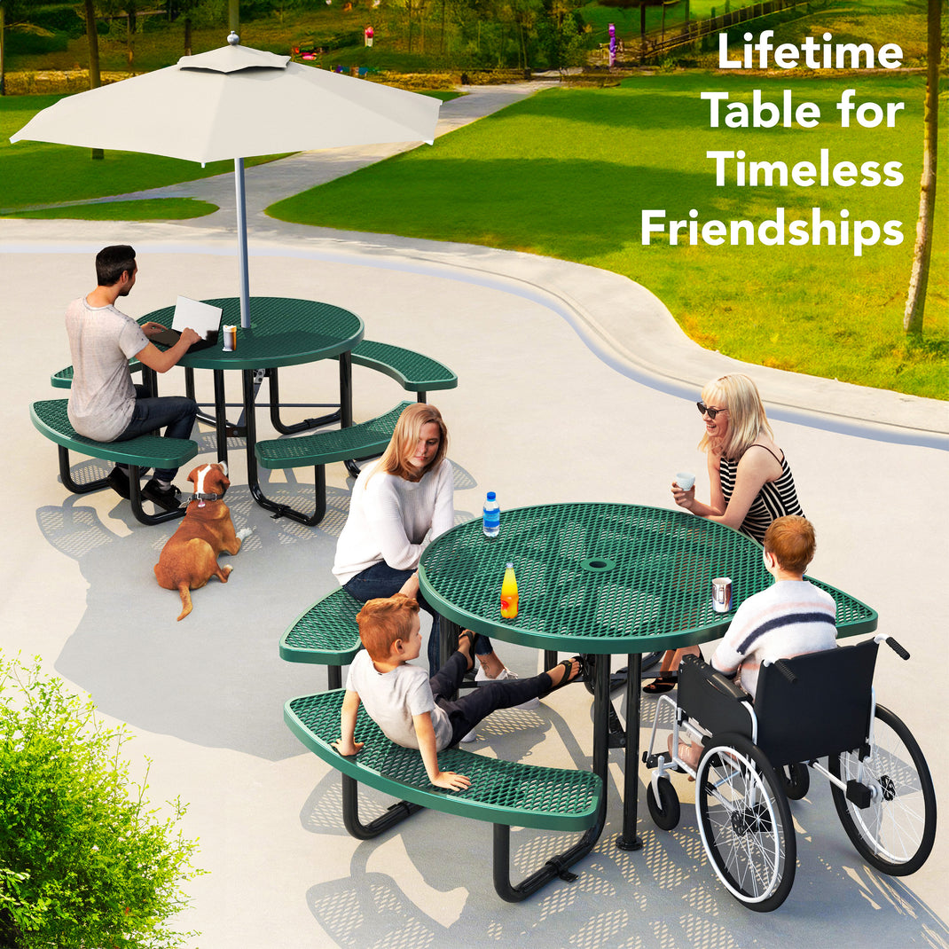 Metal Picnic Tables - Heavy-Duty | Durable | Different Colors & Sizes ...